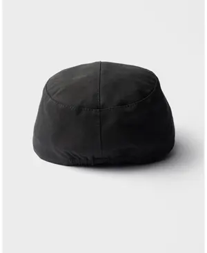 Prada Cotton Baseball Cap With Embroidered Lettering Logo - Black