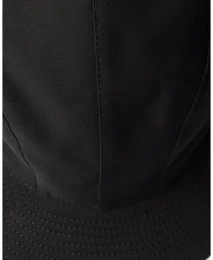 Prada Cotton Baseball Cap With Embroidered Lettering Logo - Black