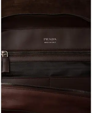 Prada Leather Buckled Flap Backpack