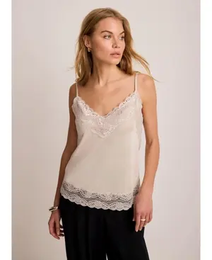 Mint Velvet Lace Trim Camisole Top