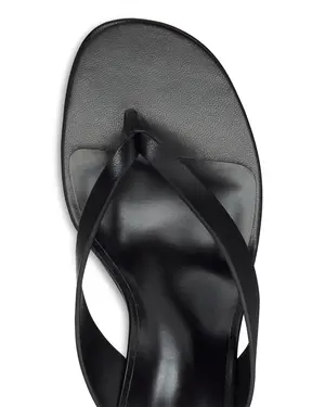 REFORMATION Thong Wedge Sandals - Black