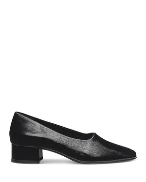 REFORMATION Inez Pumps - Black Eel