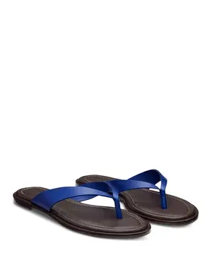 REFORMATION Jessie Thong Sandals - Blue/brown