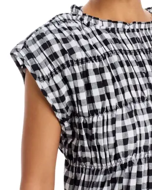 A.REN Maelle Gingham Top