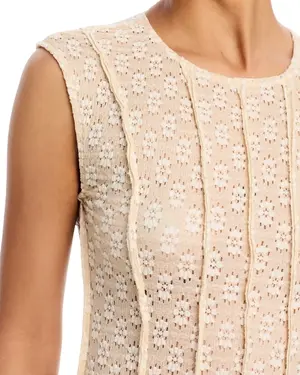 A.REN Sleeveless Lace Midi Dress