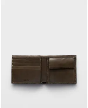 Prada Leather Wallet With Coin Purse - Green