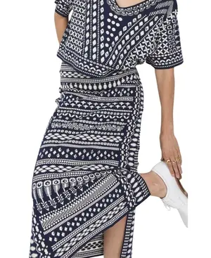 TEMPERLEY LONDON Tlalli Knit Skirt With Metallic Stud Embellishments
