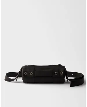 Prada Leather Barrel Shoulder Bag