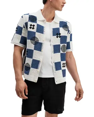 WAX LONDON Porto Knit Graphic Shirt