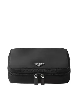 Prada Medium Re-nylon Zipper Pouch - Black