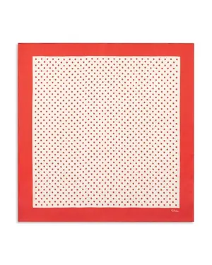 Echo Pin Dot Silk Scarf - Red