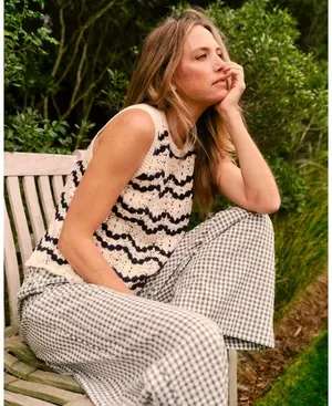 CARTOLINA Northport Crochet Top With Striped Pattern