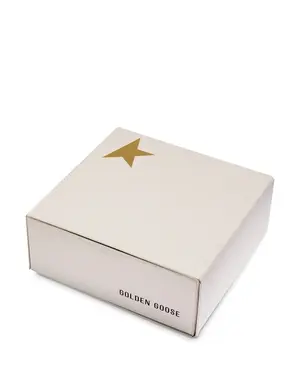 GOLDEN GOOSE Logo Laces - Ice/black/silver