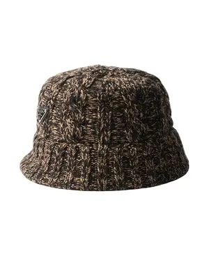 Prada Melange Wool Bucket Hat - Black