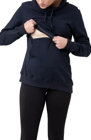 RIPE MATERNITY Joey Nursing Jumper With Funnel Neck And Drawstring