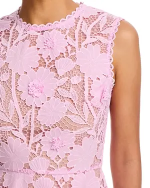 SELF-PORTRAIT Ramie Collared Midi Dress