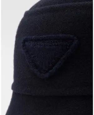 Prada Velour Bucket Hat - Blue