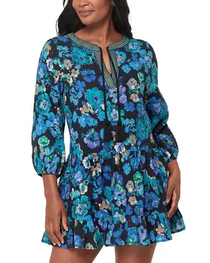 Miraclesuit Secret Garden Beach Dress Cover Up - Black/multi