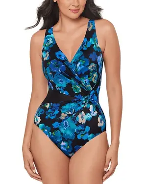 Miraclesuit Secret Garden Circe One Piece Swimsuit - Black/multi