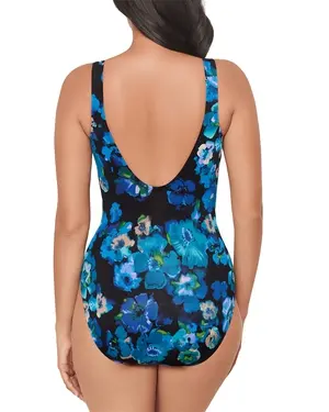 Miraclesuit Secret Garden Circe One Piece Swimsuit - Black/multi
