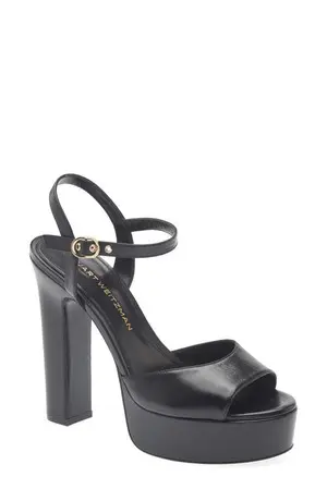 STUART WEITZMAN Reade Platform Sandal - Black