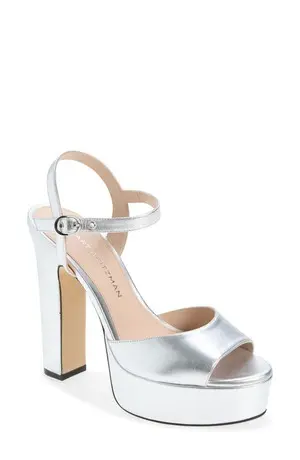 STUART WEITZMAN Stuart Weitzman Reade Platform Sandal Silver