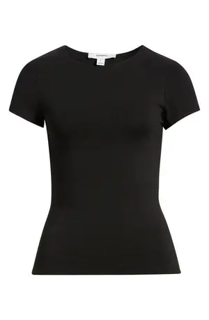 Topshop Stretch Cotton Cap Sleeve T-shirt