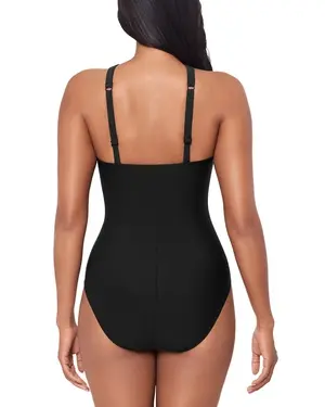 Magicsuit Halterneck One Piece Swimsuit With Decorative Flower Accent