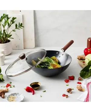 ZWILLING Dragon Carbon Steel Wok With Lid, 12