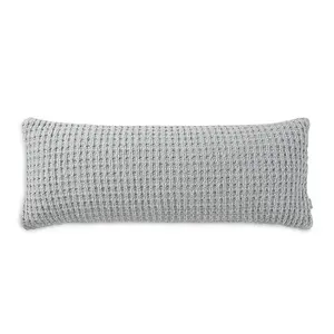 SUNDAY CITIZEN Snug Waffle Lumbar Pillow, 36 X 14 - Light Gray