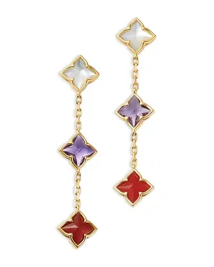 Roberto Coin 18k Yellow Multi Stone Dangle Earrings - Gold