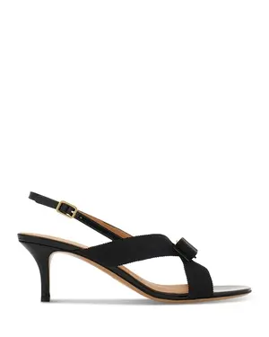 FERRAGAMO Rima 60 Slingback Sandals - Nero