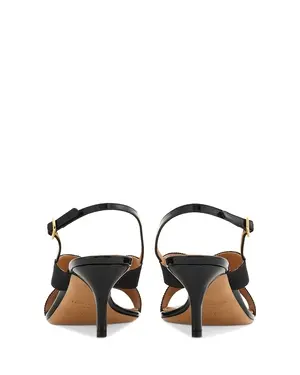 FERRAGAMO Rima 60 Slingback Sandals - Nero