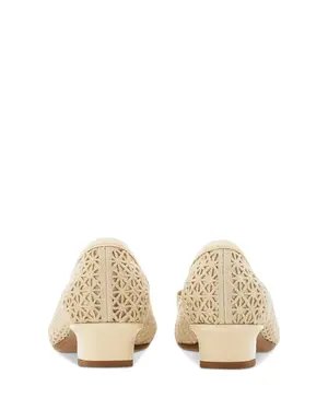FERRAGAMO Vara 2.0 Lace Flats - Mascarpone