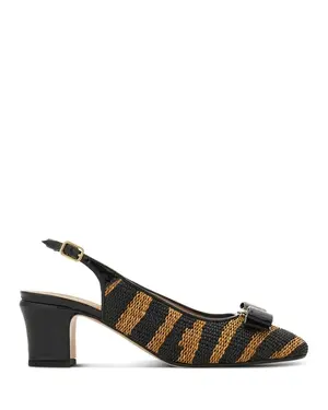 FERRAGAMO Vetty 55 Slingback Pumps - Nero