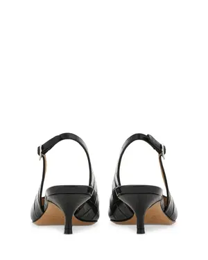 FERRAGAMO Sara 40 Pointed Slingback Pumps - Nero