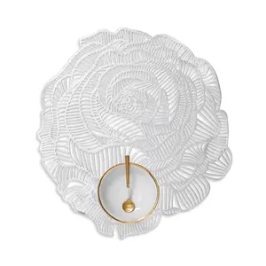 CHILEWICH Pressed Rose Placemat - Silver