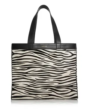 ANINE BING Zebra Leather Tote Bag - Print