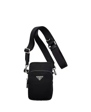 Prada Re-nylon And Saffiano Leather Smartphone Case - Black