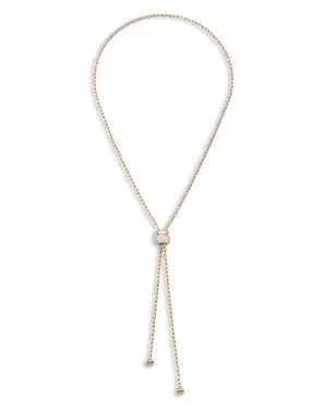 Pomellato 18k Rose Iconica Diamond Pave Lariat Necklace - Gold