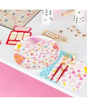 JOLLITY & CO Game Night Jackpot Large Paper Napkins, Set Of 16 - Red