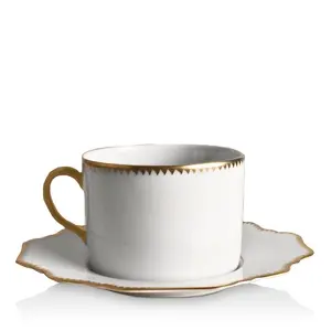ANNA WEATHERLEY Antique Saucer With Houndstooth Edge
