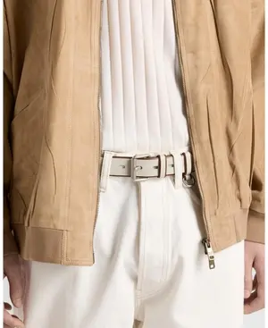 Prada Leather Belt - Neutral