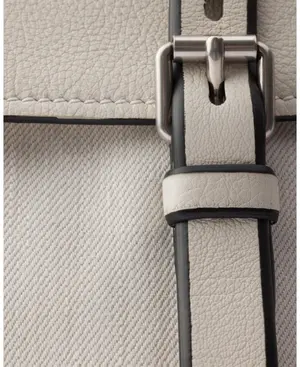Prada Bonnie Denim And Leather Tote Bag - White