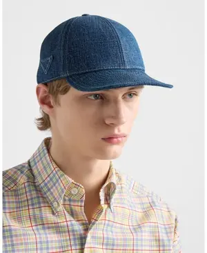 Prada Denim Baseball Cap - Blue