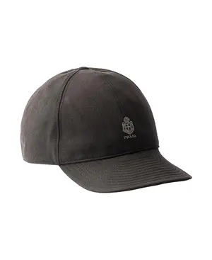 Prada Old Gabardine Baseball Cap - Black