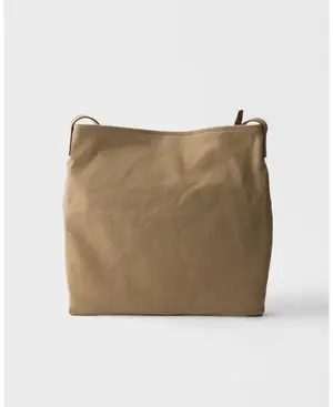 Prada Canvas And Leather Shoulder Bag - Neutral