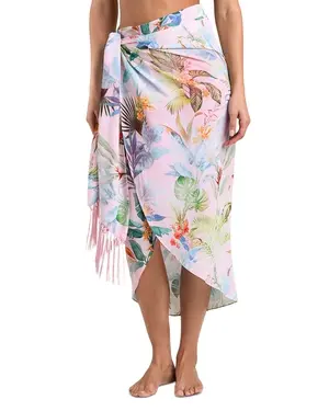 L'Agence Marena Colorful Palm Sarong Cover Up