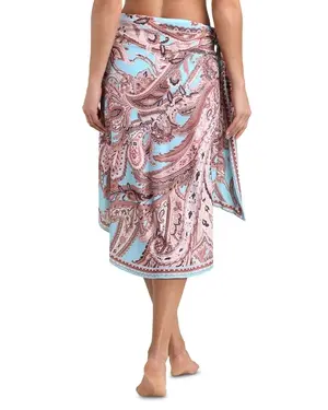L'Agence Marena Traditional Paisley Sarong Cover Up