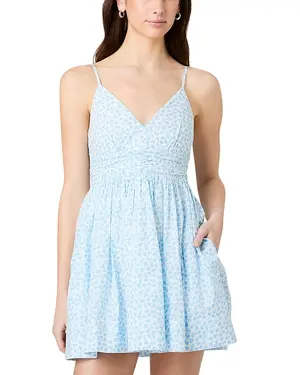 French Connection Rhodes Ruched Mini Dress